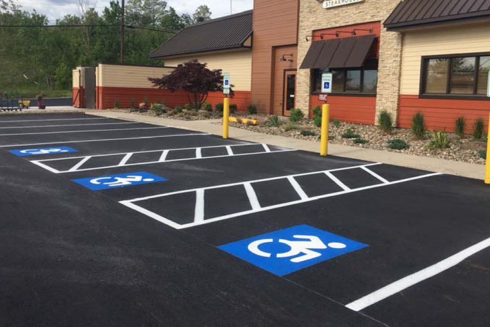 Restaurant Parking Lot Maintenance | Job by Let's Pave